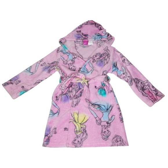 Disney | Pajamas | Disney Princess Pink Fleece Hooded Robe | Poshmark